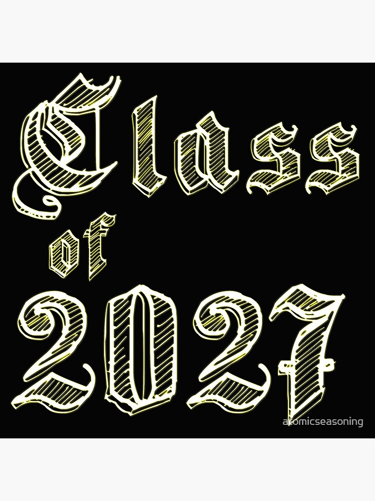 "CLASS OF 2027" Canvas Print by atomicseasoning | Redbubble