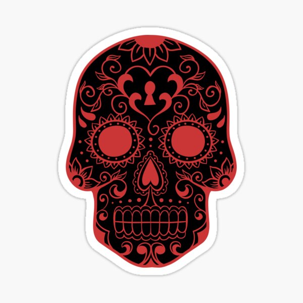 "Skull Face" Sticker for Sale by Candichica | Redbubble