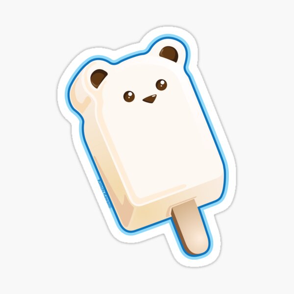 "Cute Polar Bar Ice Cream" Sticker for Sale by kimchikawaii | Redbubble