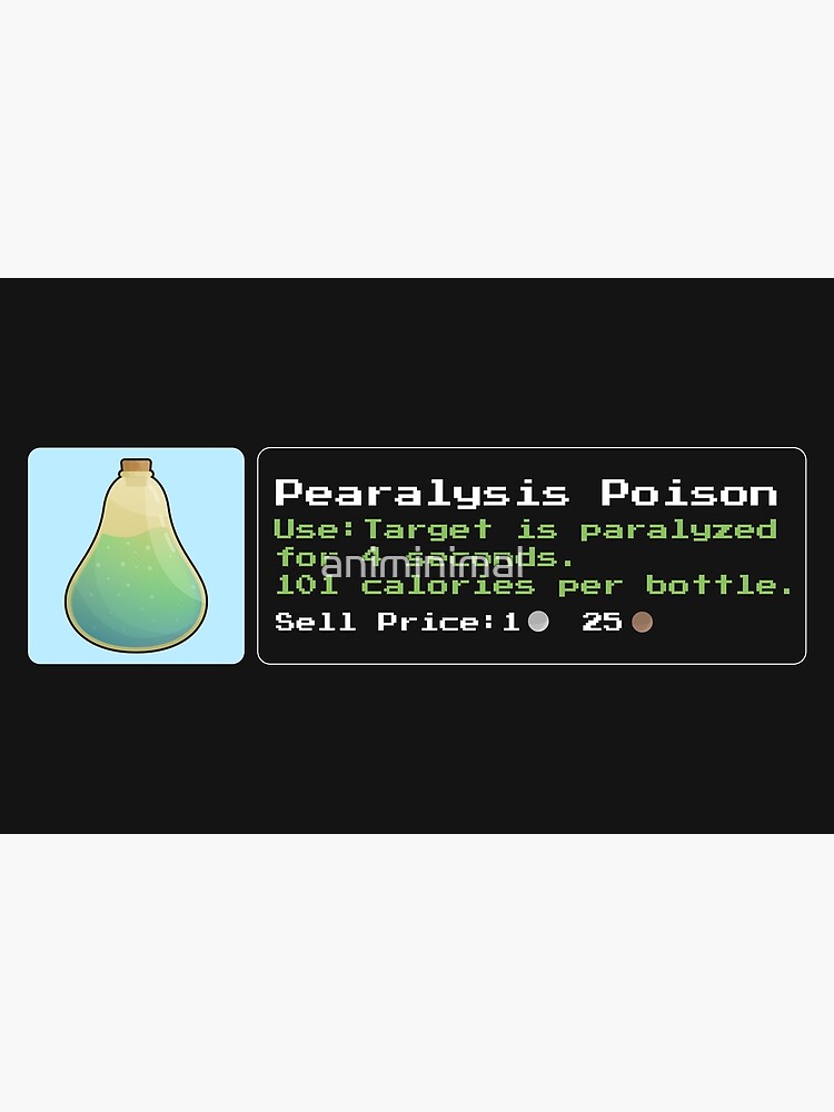 "Pear Paralysis Poison 2" Art Print by animinimal | Redbubble