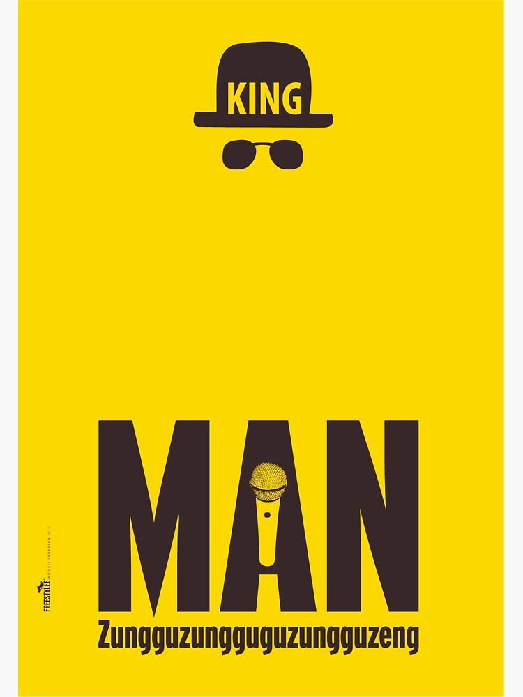 "KING YELLOWMAN Poster" Sticker for Sale by meatballman11 | Redbubble