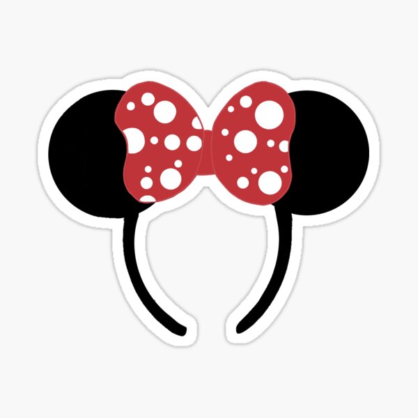 "Minnie Mouse Ears" Sticker for Sale by sunflowervol2 | Redbubble