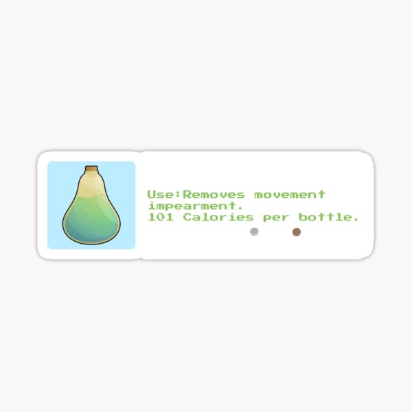"Pear Paralysis Potion 2" Sticker for Sale by animinimal | Redbubble