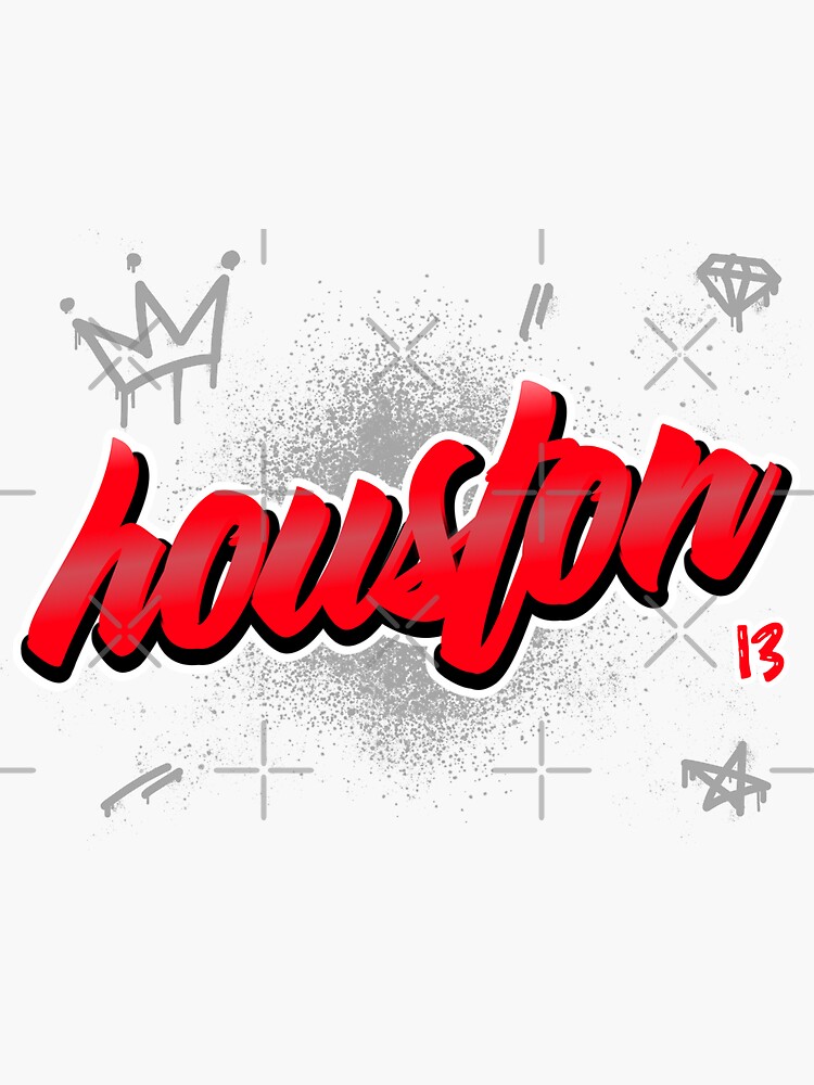 "houston 13" Sticker by mademan3 | Redbubble