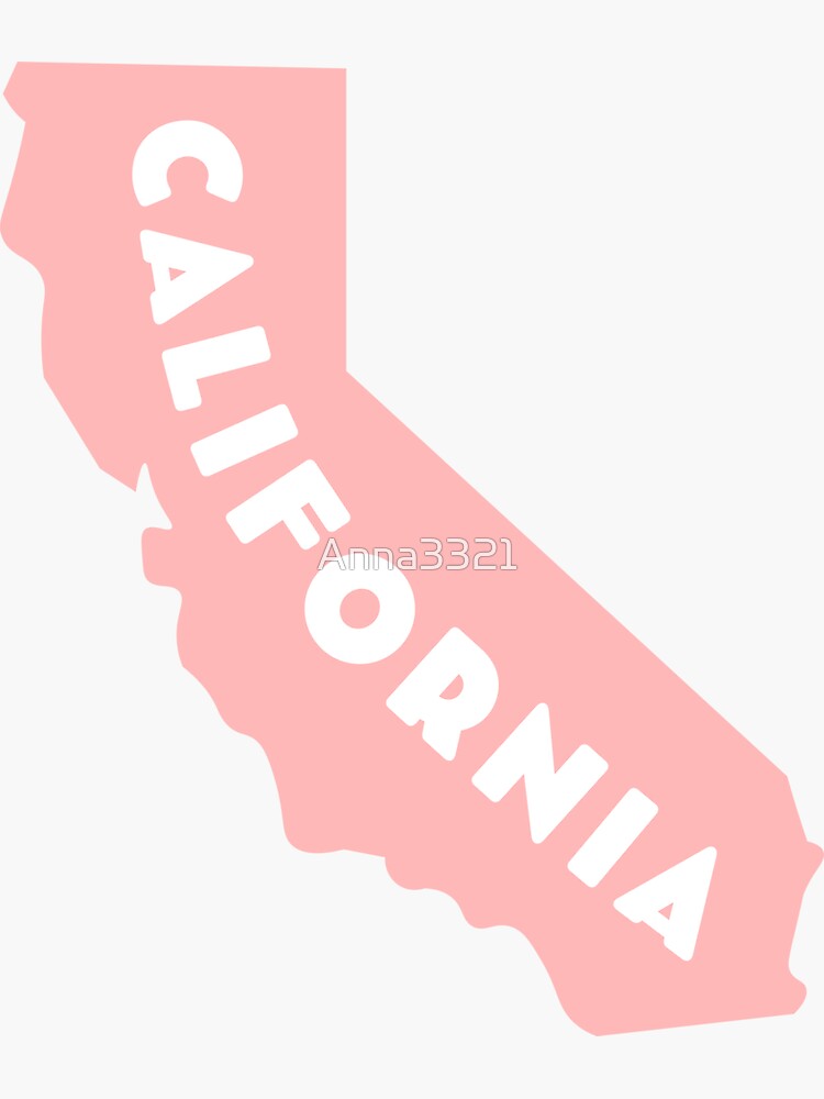 "California (Pink)" Sticker for Sale by Anna3321 | Redbubble