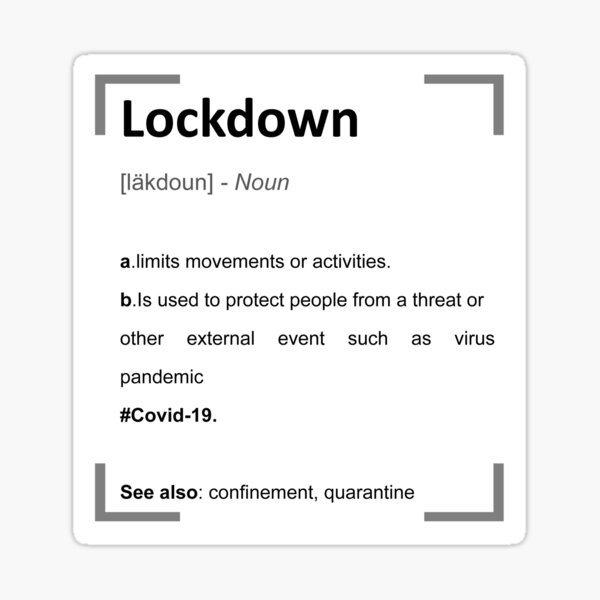 "Lockdown" Sticker for Sale by doudoumss | Redbubble
