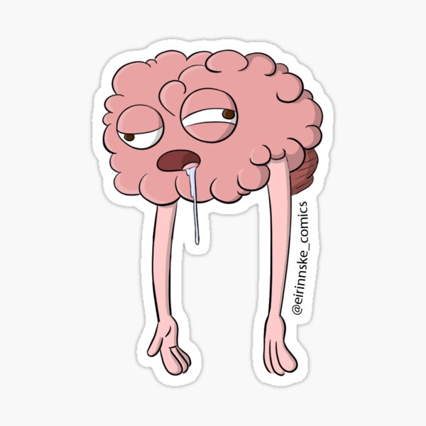 "Brain Freeze / Brain Damage" Sticker by eirinnskecomics | Redbubble