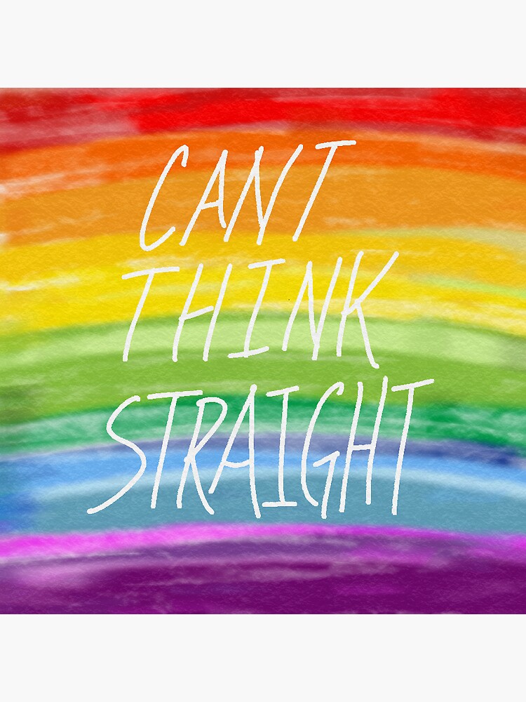 "CANT THINK STRAIGHT sticker" Sticker for Sale by allieehlinger | Redbubble