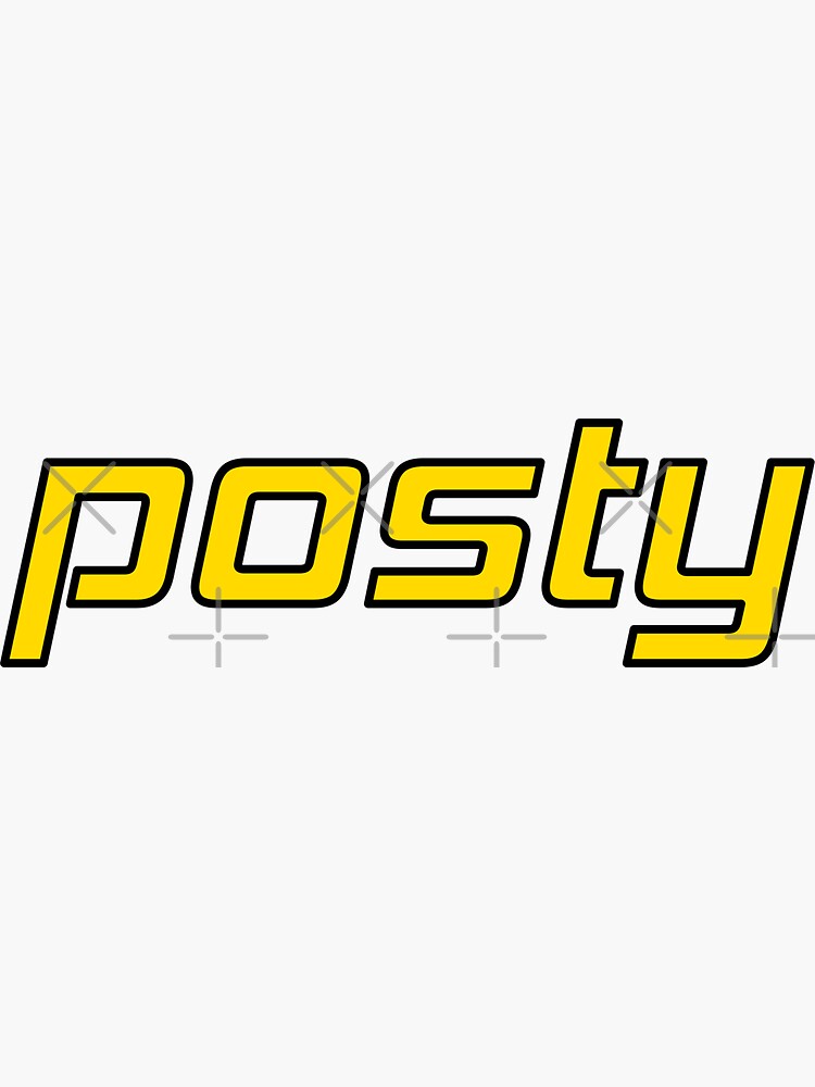 "posty in yellow" Sticker by bellaraven | Redbubble