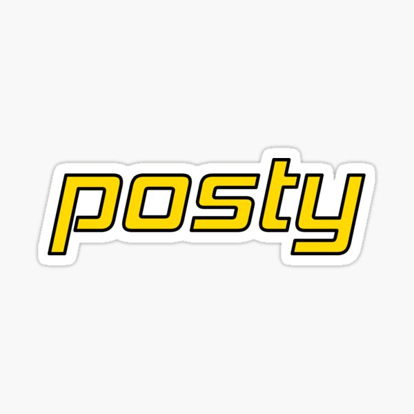 "posty in yellow" Sticker by bellaraven | Redbubble
