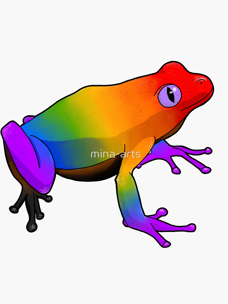 "Chroma Frog" Sticker for Sale by mina-arts | Redbubble