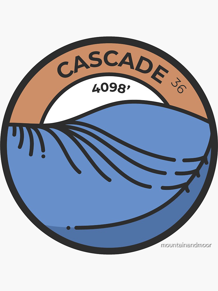 "Adirondack High Peak 36 Cascade Badge" Sticker for Sale by ...