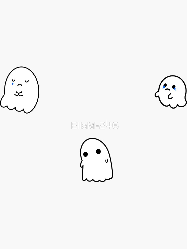 "Sad Ghosts" Sticker for Sale by EllaM-246 | Redbubble