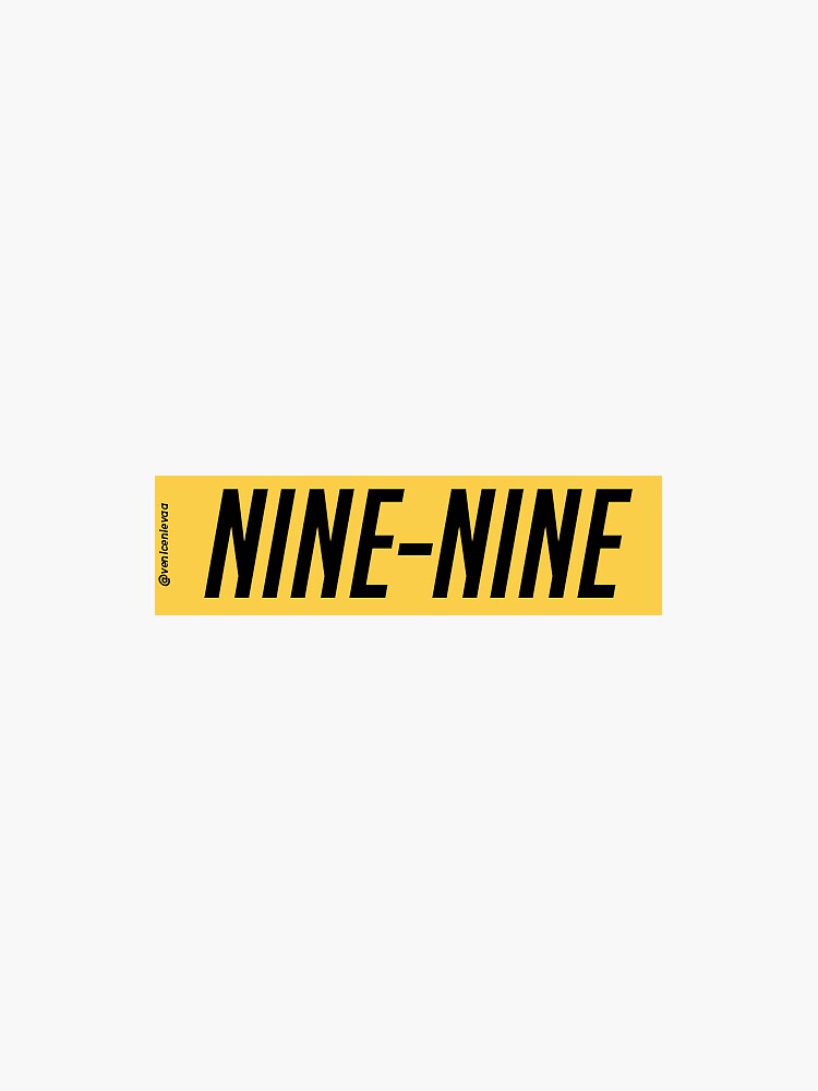 "B99 Nine Nine!" Sticker for Sale by stickersbyven | Redbubble