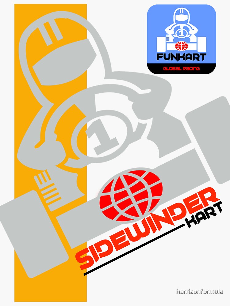 "SIDEWINDER THE FIRST RACING FUNKART" Sticker for Sale by ...