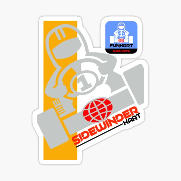 "SIDEWINDER THE FIRST RACING FUNKART" Sticker for Sale by ...
