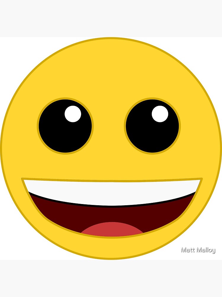 "Happy Smiley Face Emoji" Art Print by mattmalloy | Redbubble
