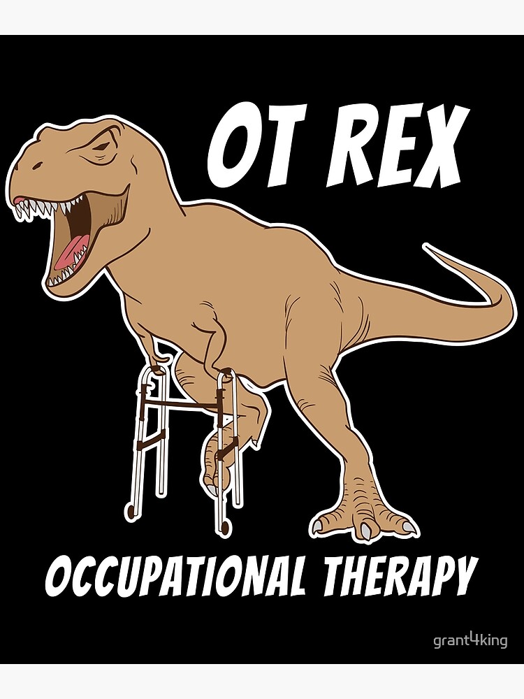"T-Rex Art OT Rex Love Occupational Therapy Therapist Gift design ...