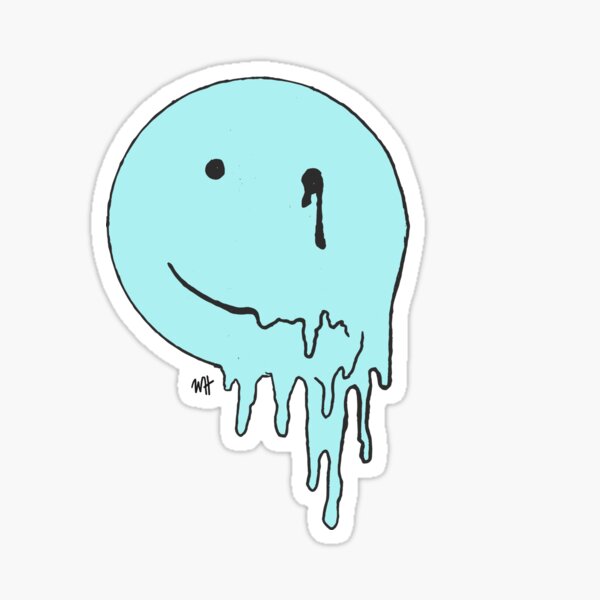"SMILEY FACE" Sticker for Sale by Willieboyart | Redbubble