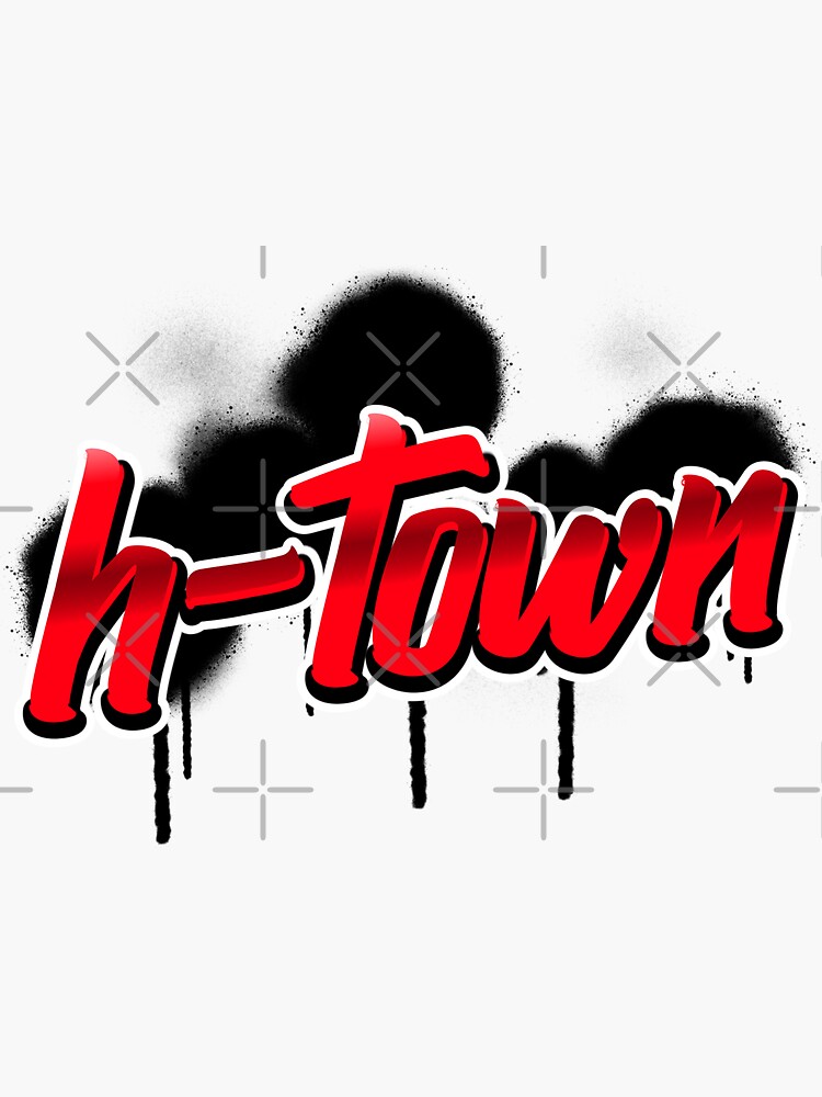 "h-town graffiti design" Sticker by mademan3 | Redbubble