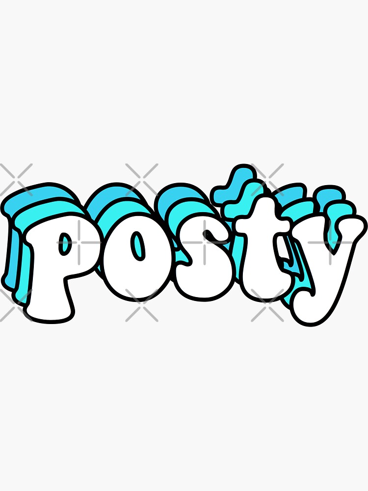 "retro posty blue" Sticker for Sale by bellaraven | Redbubble