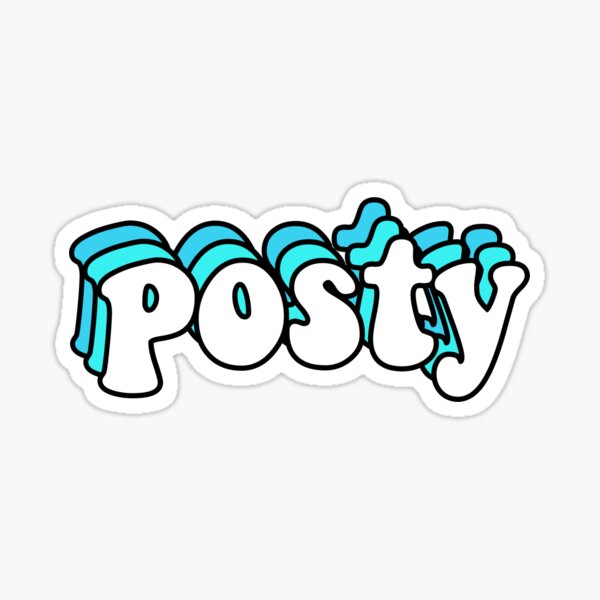 "retro posty blue" Sticker for Sale by bellaraven | Redbubble