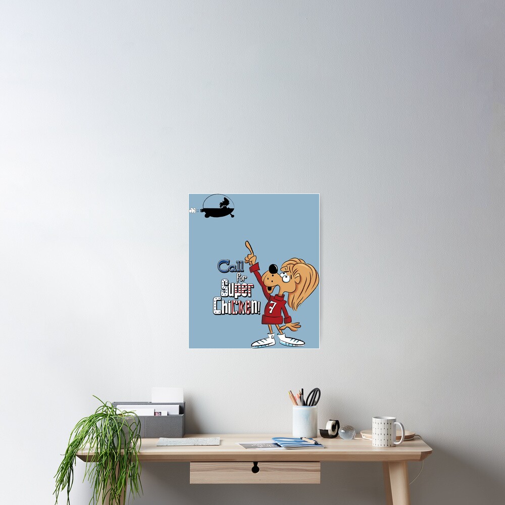 "Super Chicken Fred pointing" Poster for Sale by GraficBakeHouse ...