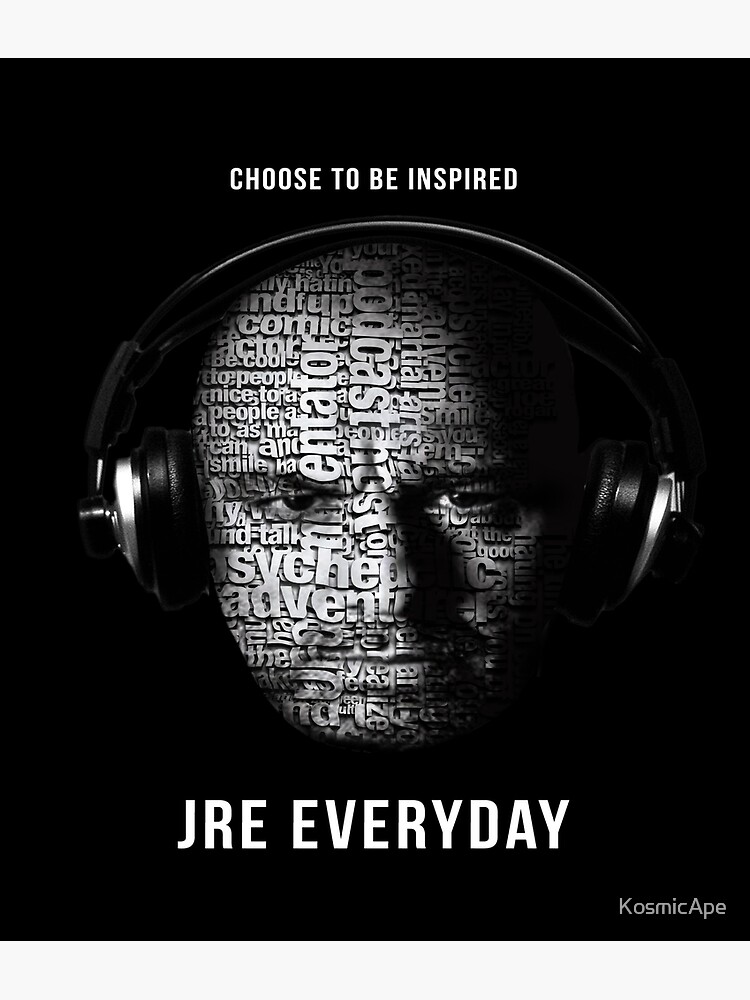 "JRE Everyday FacialText" Poster for Sale by KosmicApe | Redbubble