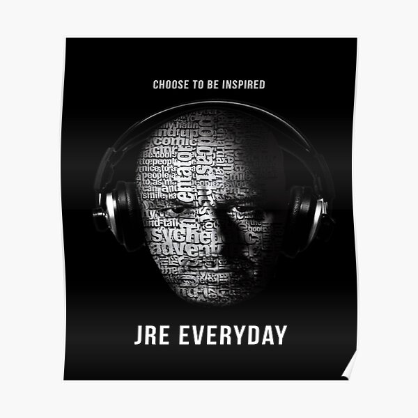 "JRE Everyday FacialText" Poster for Sale by KosmicApe | Redbubble