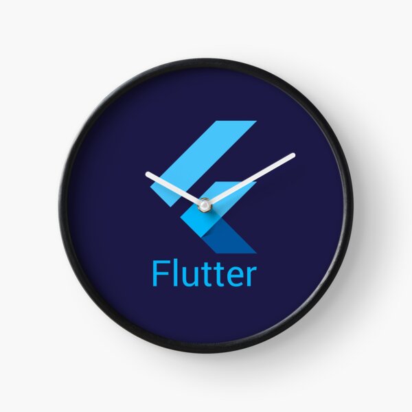 "Flutter Logo" Clock for Sale by azai13 | Redbubble