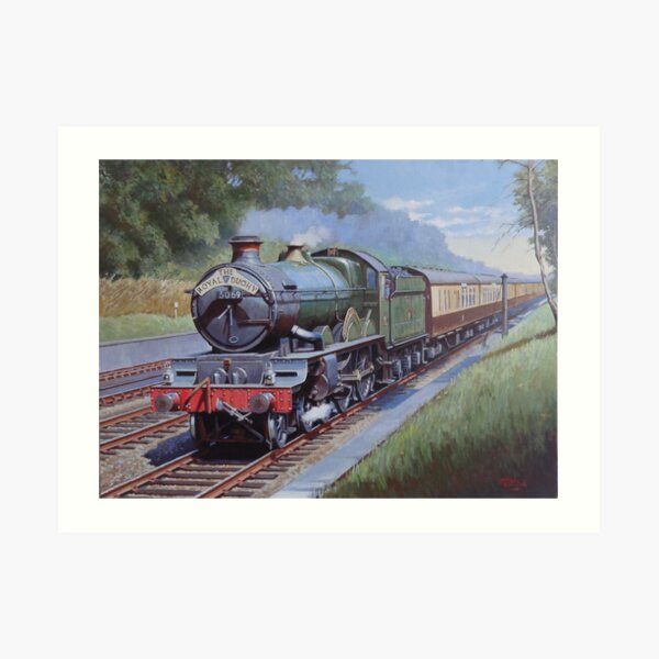 "GWR Castle in Sonning Cutting." Art Print by artistjeffries | Redbubble