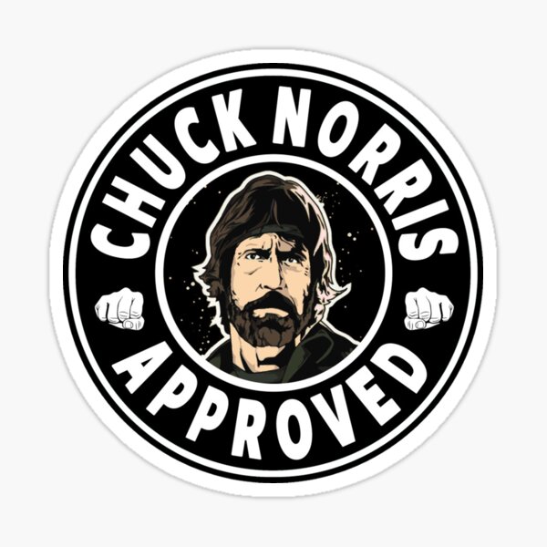 "Chuck Norris Approved" Sticker for Sale by lacm2020 | Redbubble