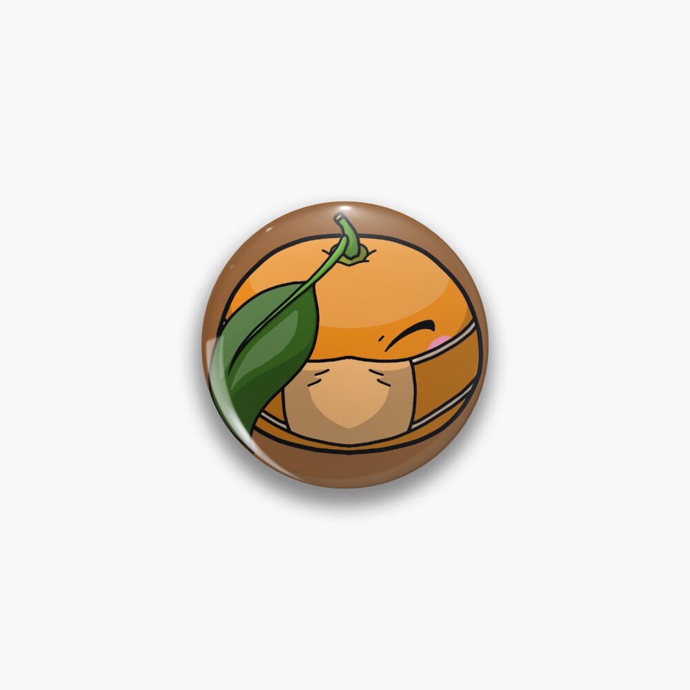 "Masky Orangey" Pin by KrypticBunny93 | Redbubble
