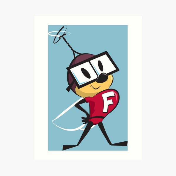 "Fearless Fly" Art Print for Sale by GraficBakeHouse | Redbubble