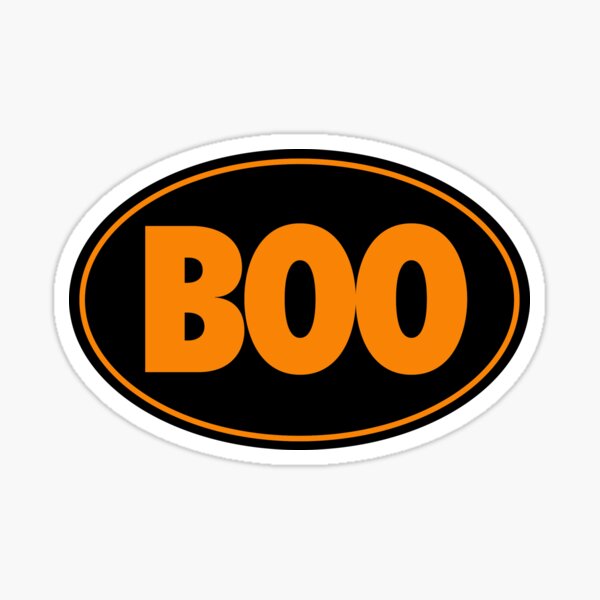 "BOO - Version 2" Sticker by cpinteractive | Redbubble