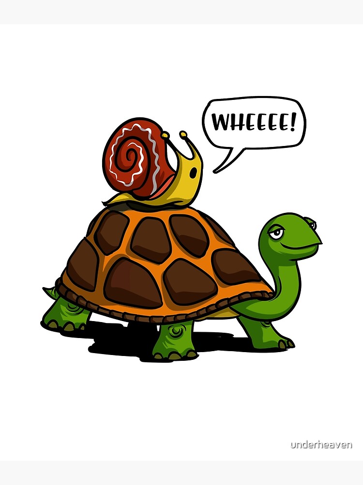 "Snail Riding Turtle" Photographic Print for Sale by underheaven ...