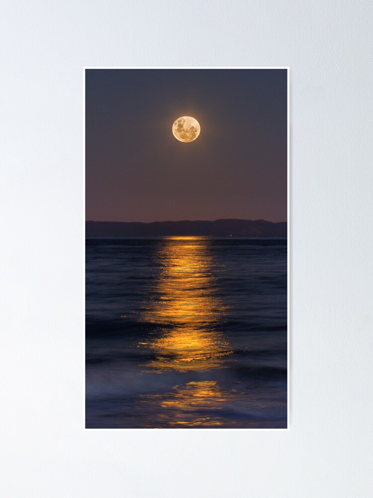 " Reflections of a Perigee Moon" Poster by Capeyork | Redbubble