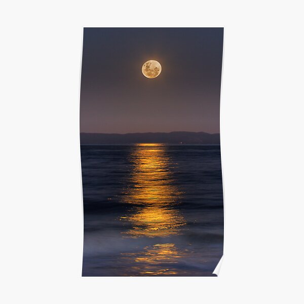 " Reflections of a Perigee Moon" Poster by Capeyork | Redbubble