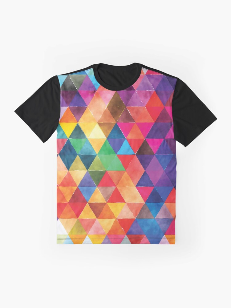 "Watercolor Triangles Pattern Bright Colors" T-shirt for Sale by ...