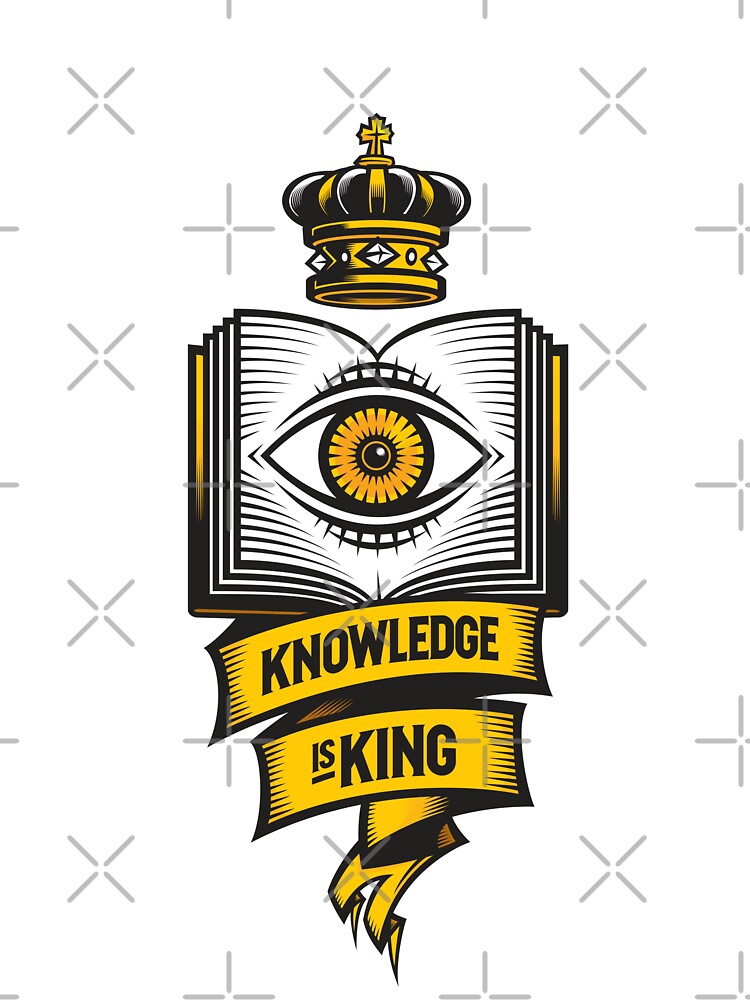 KNOWLEDGE IS KING - BLACK BASE Onesie Designed & Sold By Greg Stone