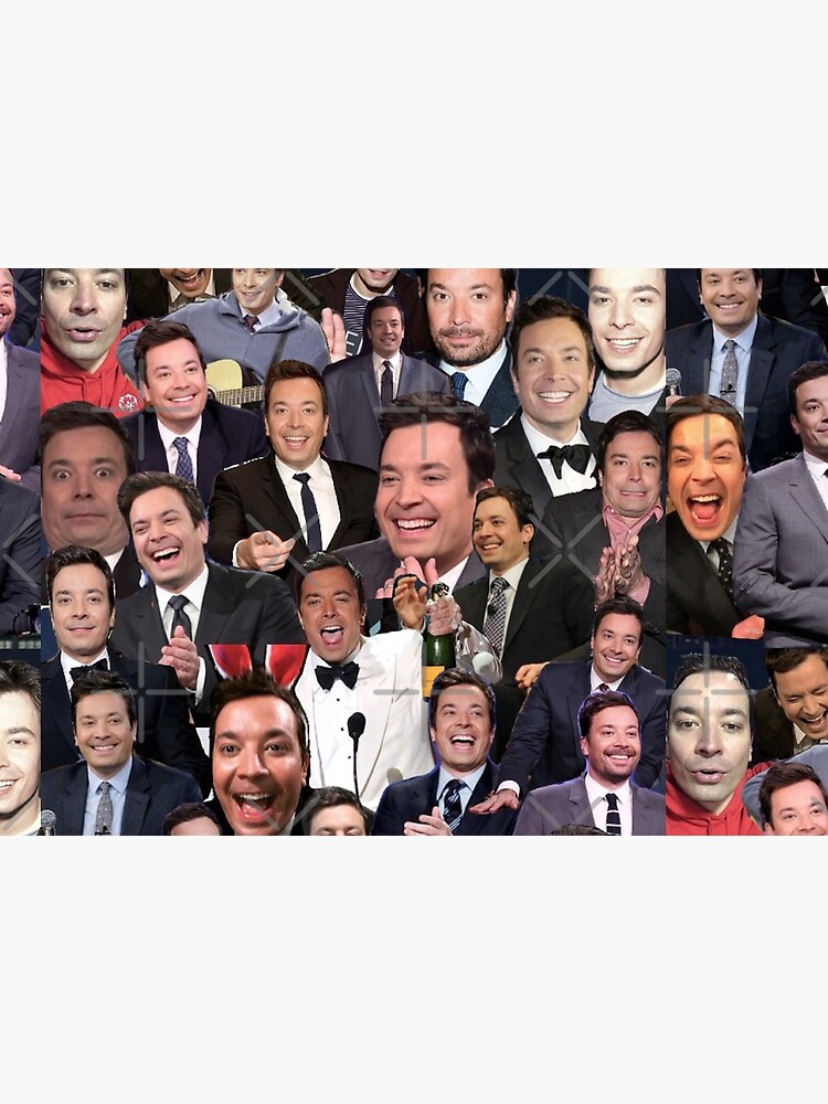 "Jimmy Fallon Collage" Mask by unicorndeni | Redbubble