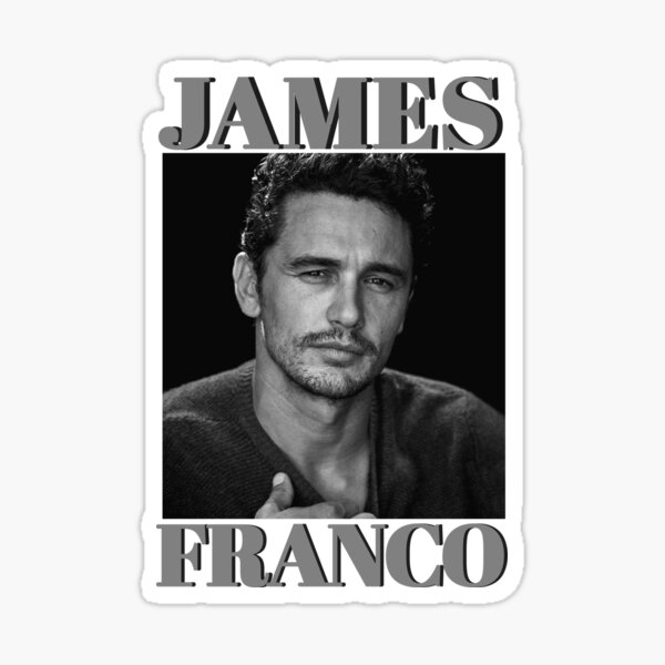 "james franco black and white photo" Sticker by tiquismiquis | Redbubble