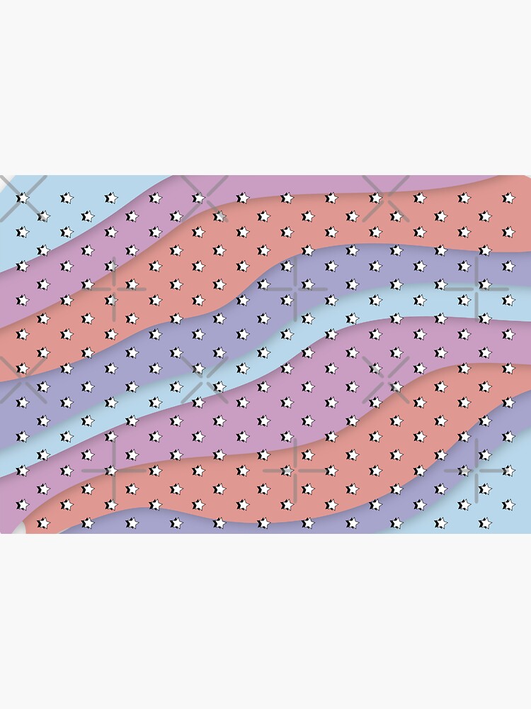 "Pastel Waves Retro VSCO stars" Sticker for Sale by The-Goods | Redbubble