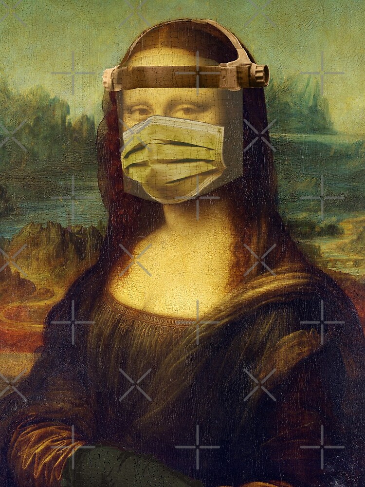 "Mona Lisa - Leonardo Da Vinci with face mask, mouth mask, mask and ...