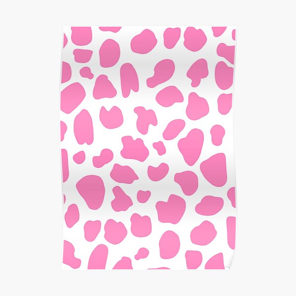 "Pink Cow Print Pattern " Poster for Sale by OneThreeSix | Redbubble