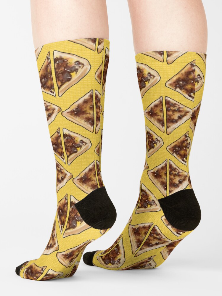 "Vegemite on Toast Dreams, Golden Aussie Goodness" Socks for Sale by ...
