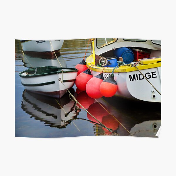 "Mousehole Boats ~ Midge of St Ives" Poster for Sale by Siska | Redbubble