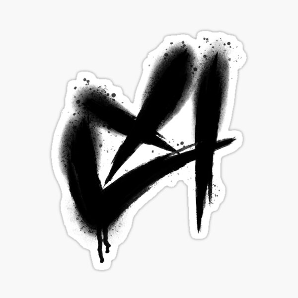 "Cross Slash Splash (black)" Sticker for Sale by Kat Bentley Tattooist ...