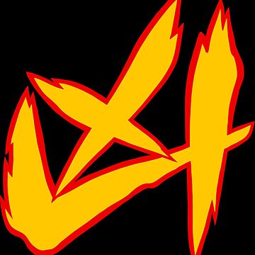 "Cross Slash (red and yellow)" Sticker for Sale by Kat Bentley ...