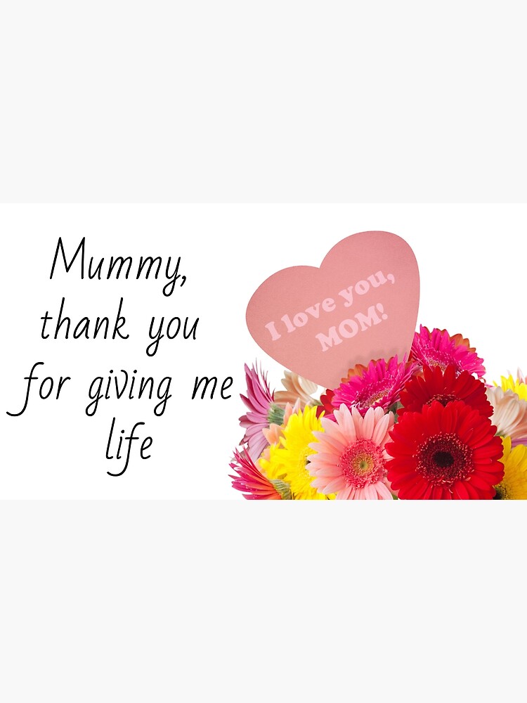 "Mummy, thank you for giving me life" Canvas Print for Sale by Yanulik ...